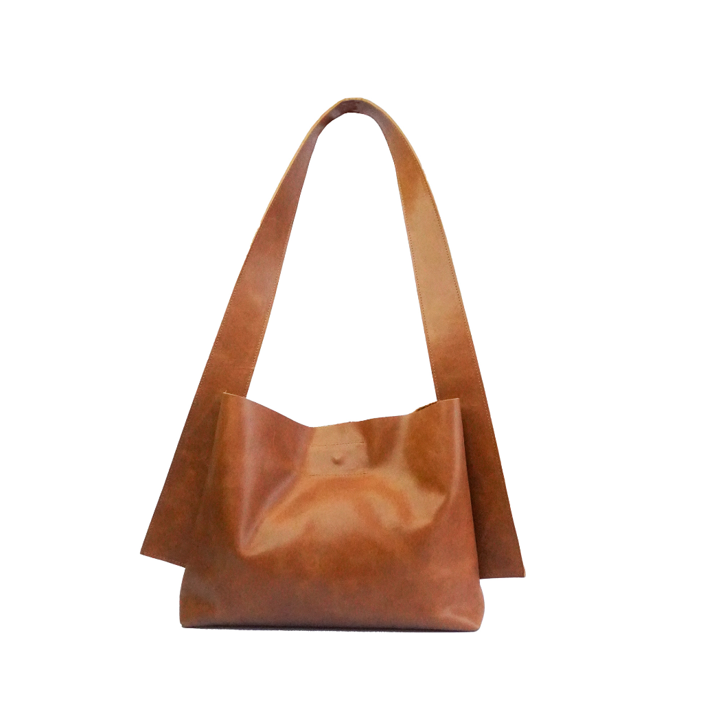 Cartera María Camel de Cuero - Hecha a Mano en Chile – Roussa